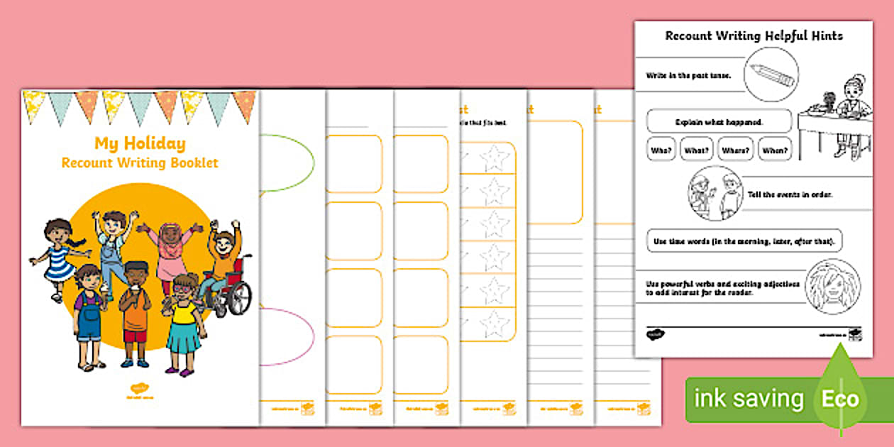 Editable Holiday Recount (teacher made) - Twinkl