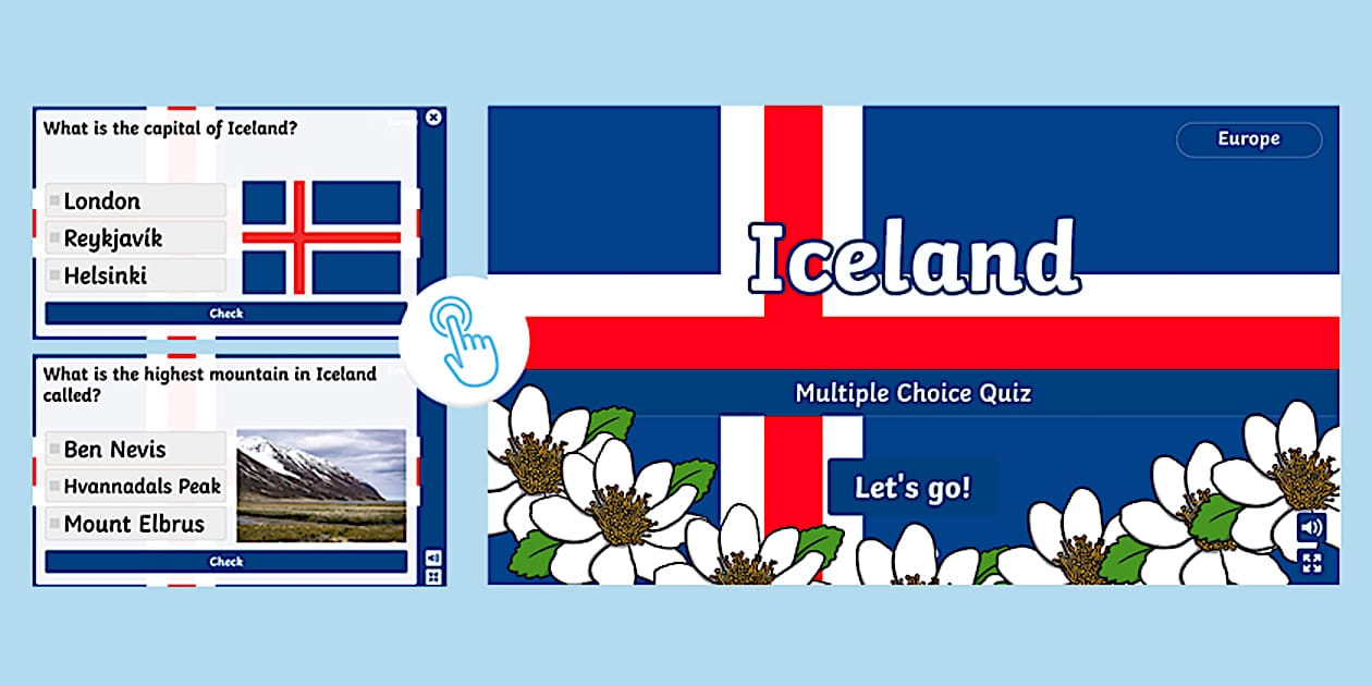 KS1 Iceland Interactive Quiz (teacher made) - Twinkl