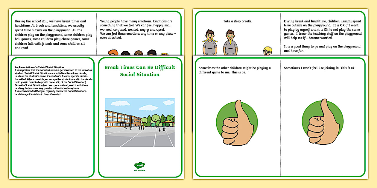 Playground Rules Social Story - Relationships | Twinkl