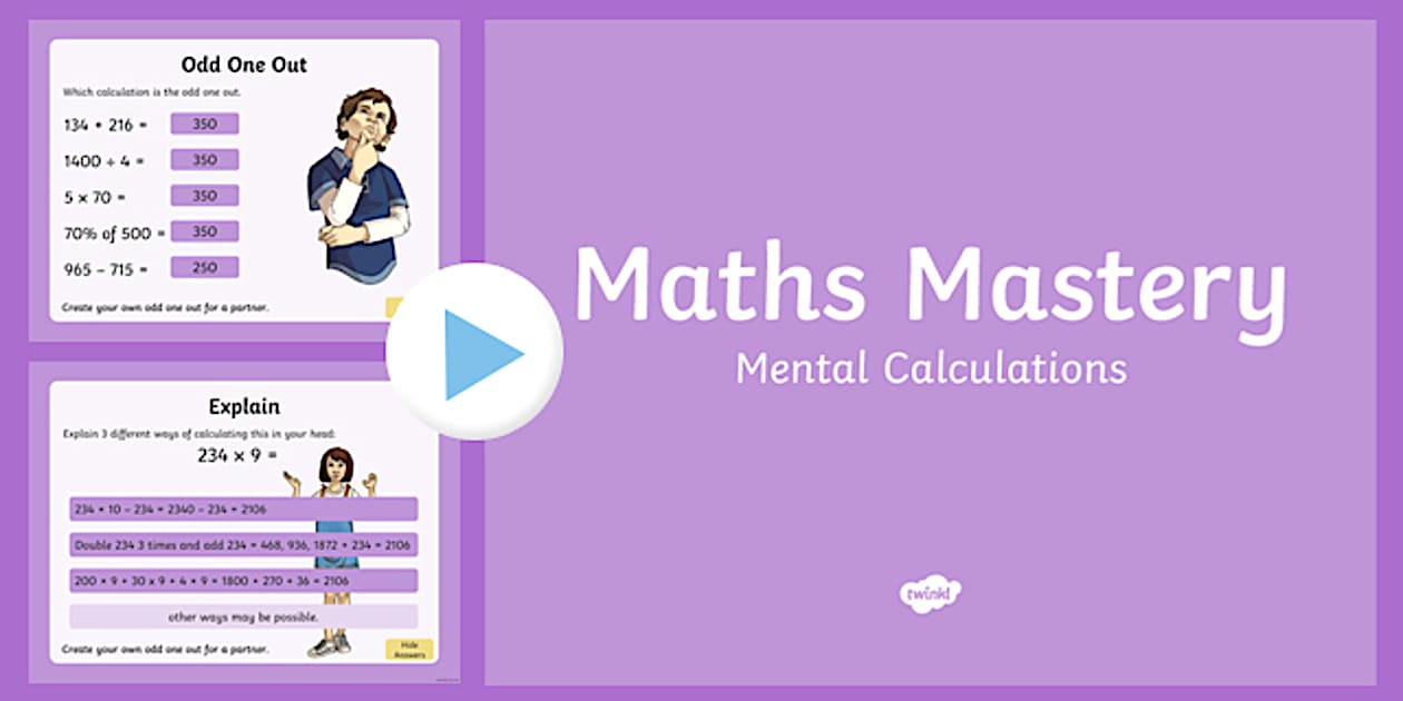 Mental Maths Quiz Year 6 | Maths Mastery PowerPoint - Twinkl