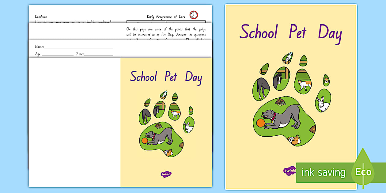 Pet Diary For Pet Day - Years 0-2 - Twinkl NZ (teacher made)