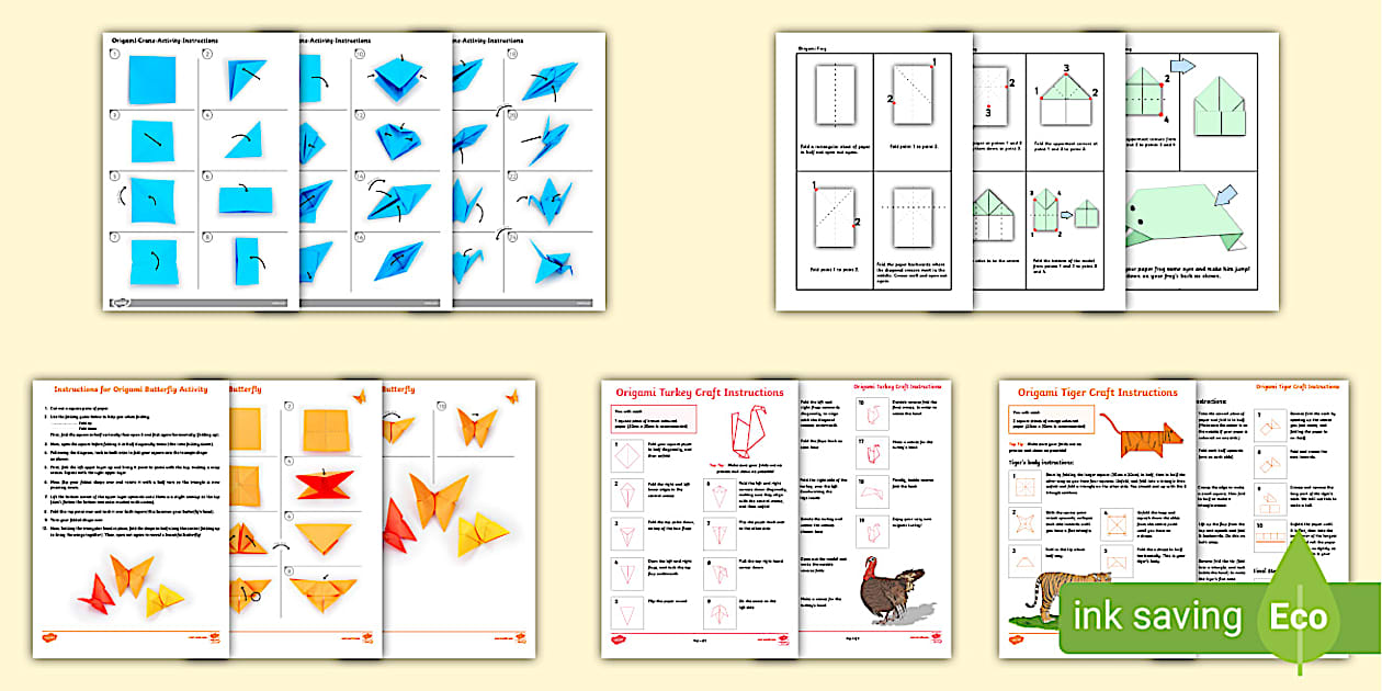 Easy Origami Animals Activity Pack - Arts and Crafts