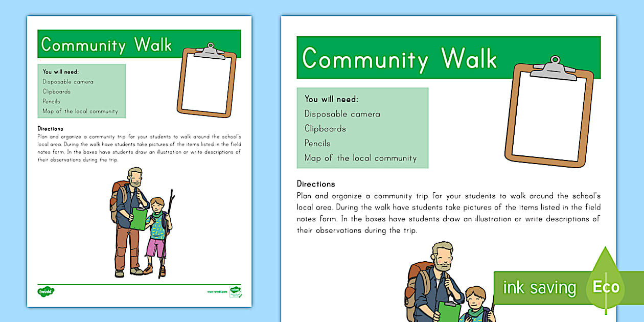 Editable Community Walk Activity (professor feito) - Twinkl
