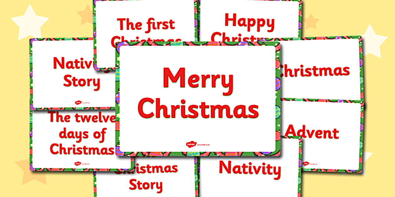 Large Christmas Display Signs (Plain) (teacher made)