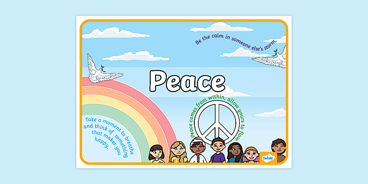 Peace Display Poster (Teacher-Made) - Twinkl