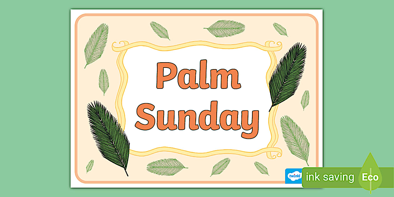 Palm Branches - Poster - Primary Resources - Twinkl