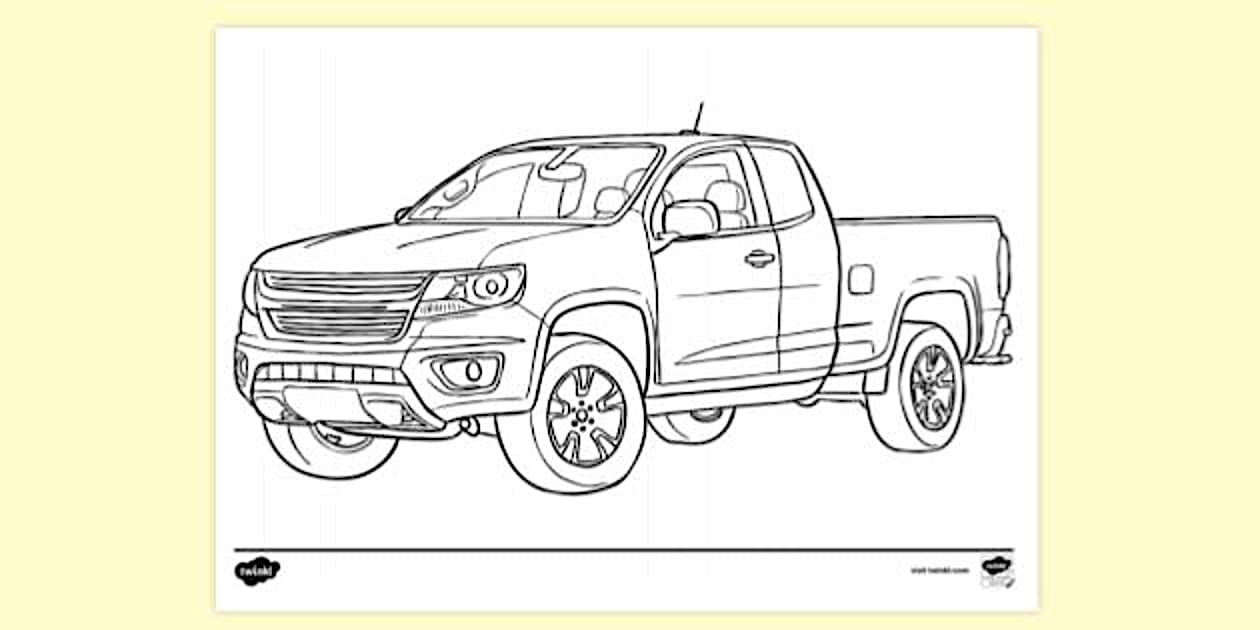 Car Truck Colouring Page | Colouring Sheets (teacher made)