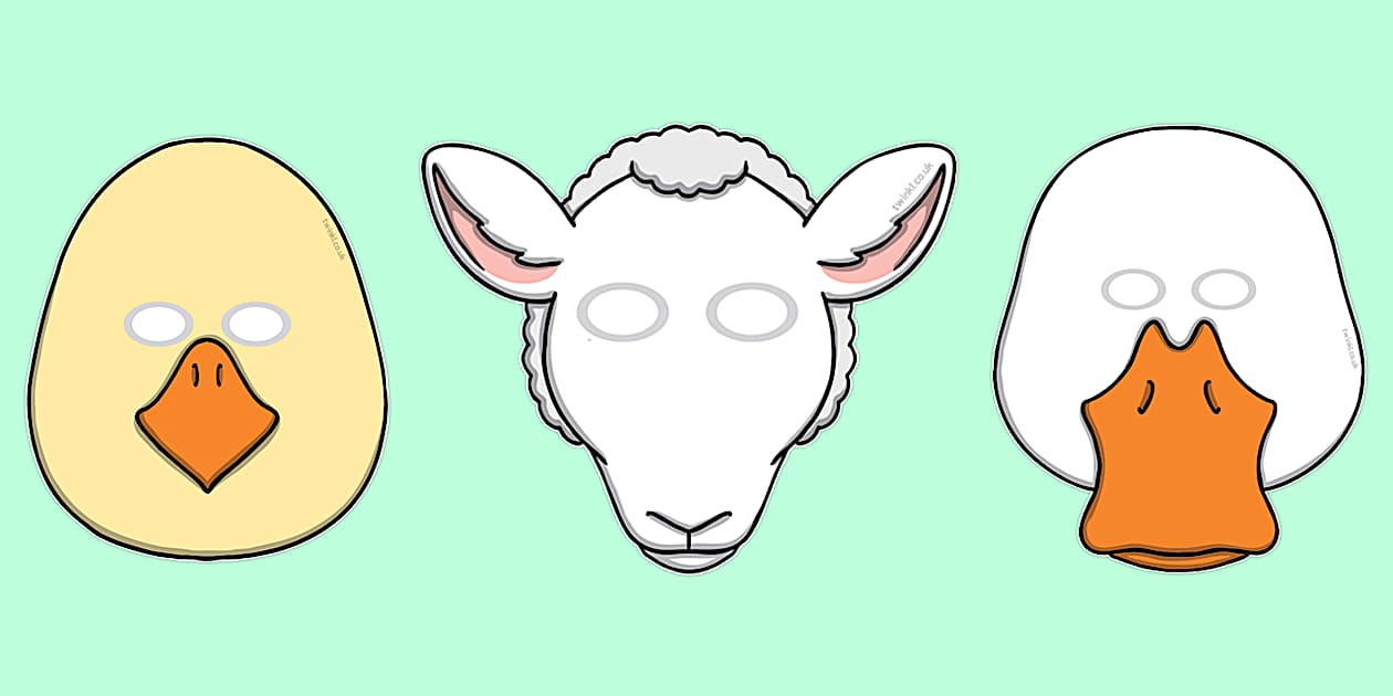 Springtime Animal Role Play Masks
