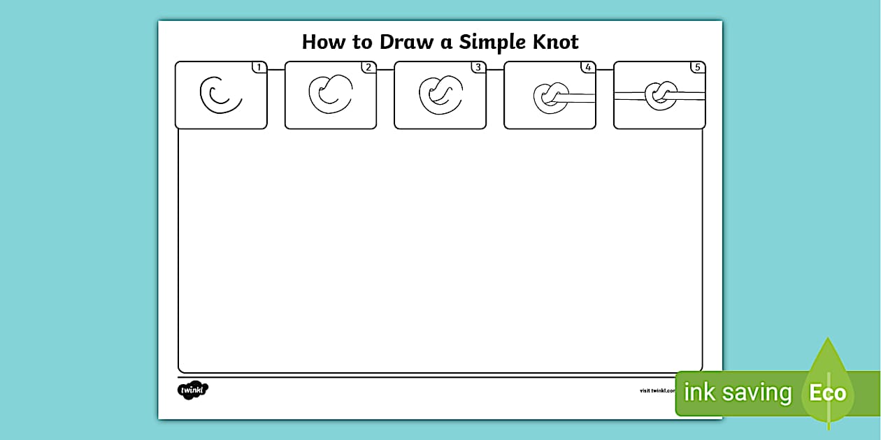How to Draw a Simple Knot In Five Easy Steps | Twinkl | KS1