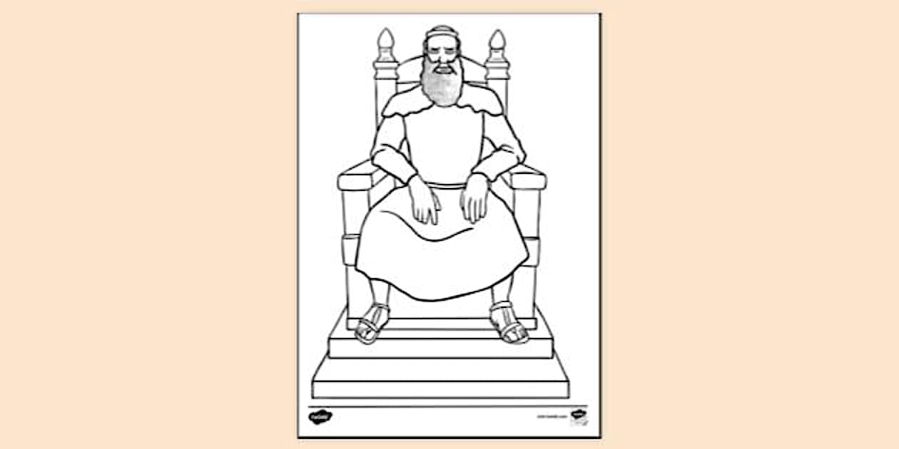 King Amulius Colouring Sheet - Teaching Resources - Twinkl