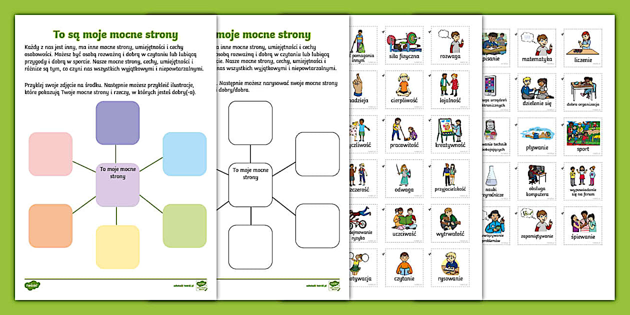 To moje mocne strony | Karta do refleksji i dyskusji