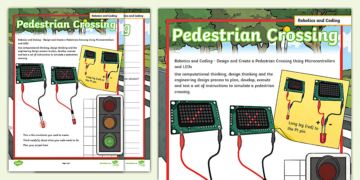 Robotics and Coding - Pedestrian Crossing Simulation