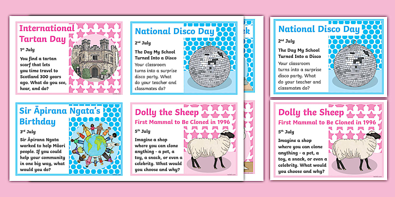 Quick Writes: Special Days in July (teacher made) - Twinkl