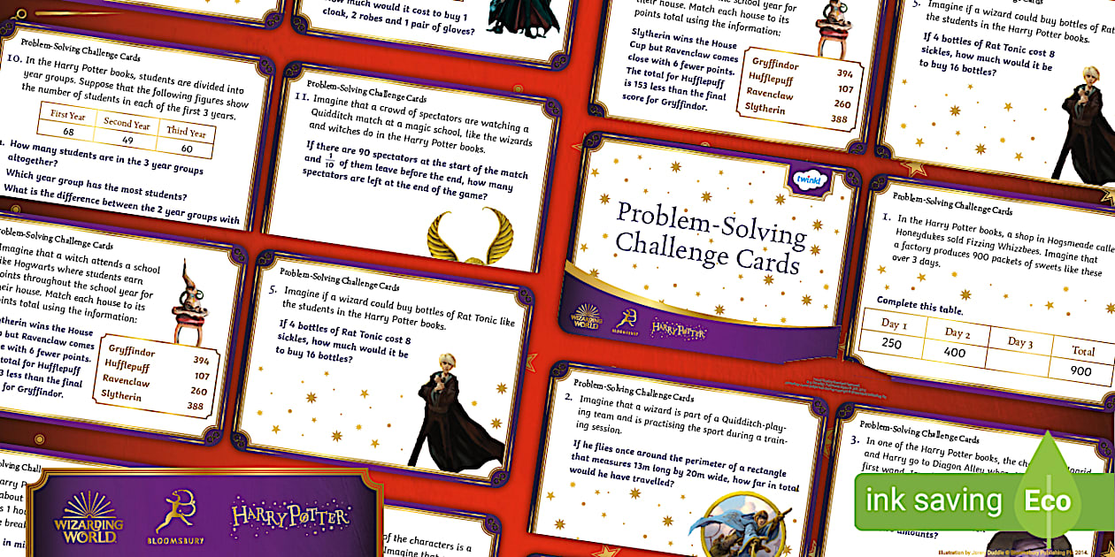 FREE! - Harry Potter: Problem-Solving Challenge Cards Ages 7-9
