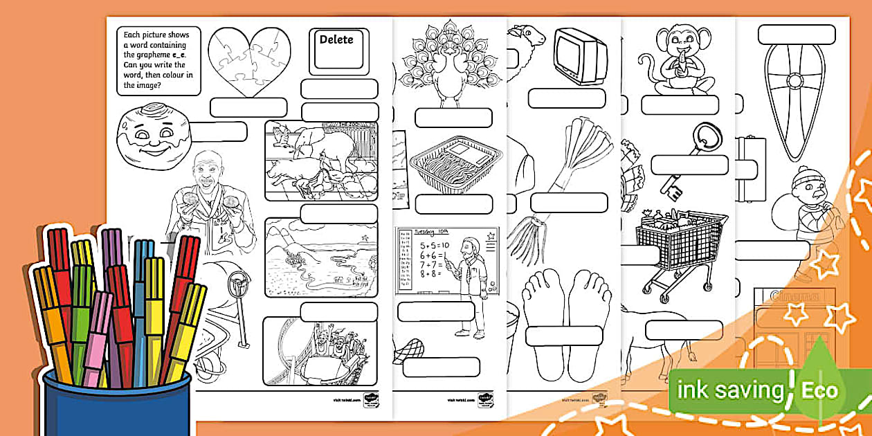 phonics practice colouring pack (Teacher-Made) - Twinkl