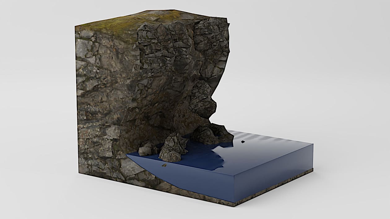 3D Model: Physical Geography - Coastal Erosion: Cliff