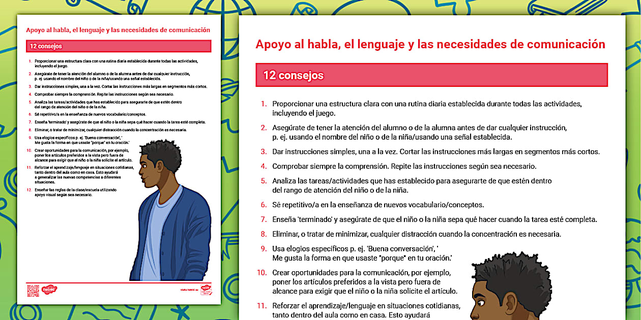 Guía: Cómo apoyar la comunicación en el aula - Twinkl