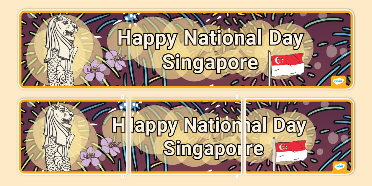 SG60 National Day Banner Resource (teacher made) - Twinkl