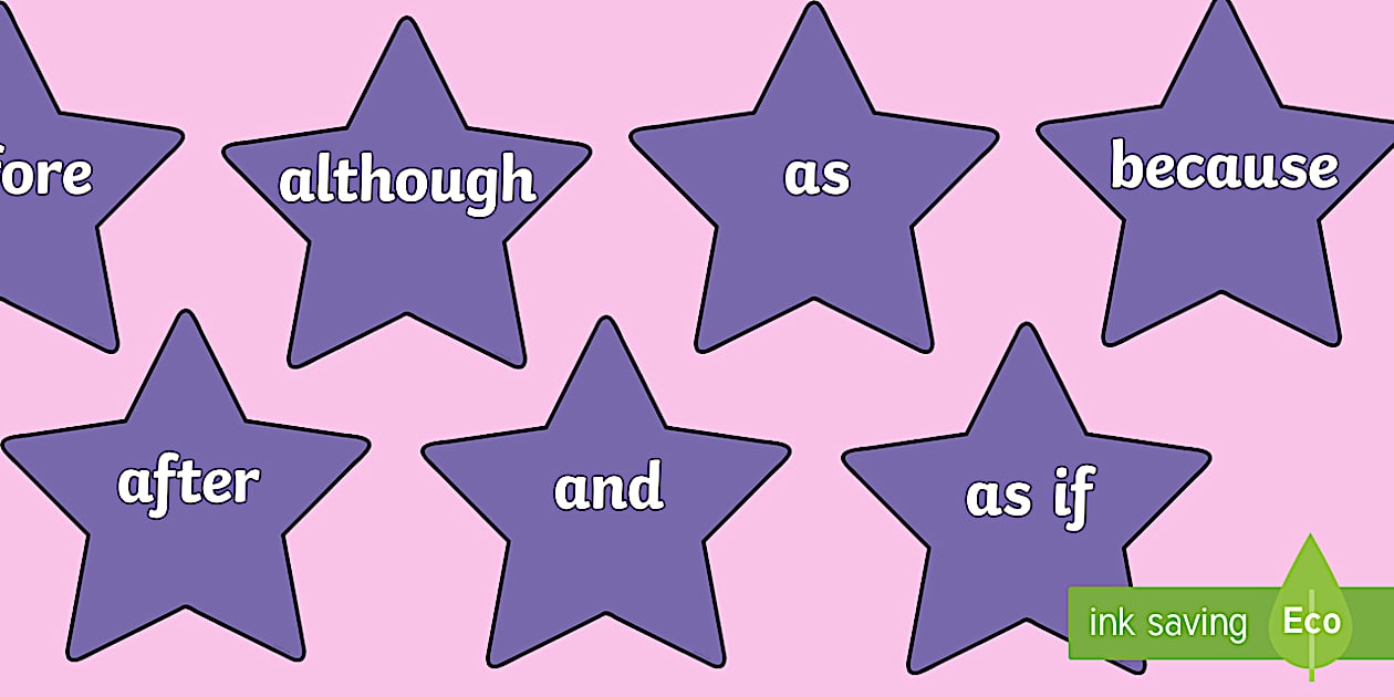 Editable Conjunctions on Stars (teacher made) - Twinkl