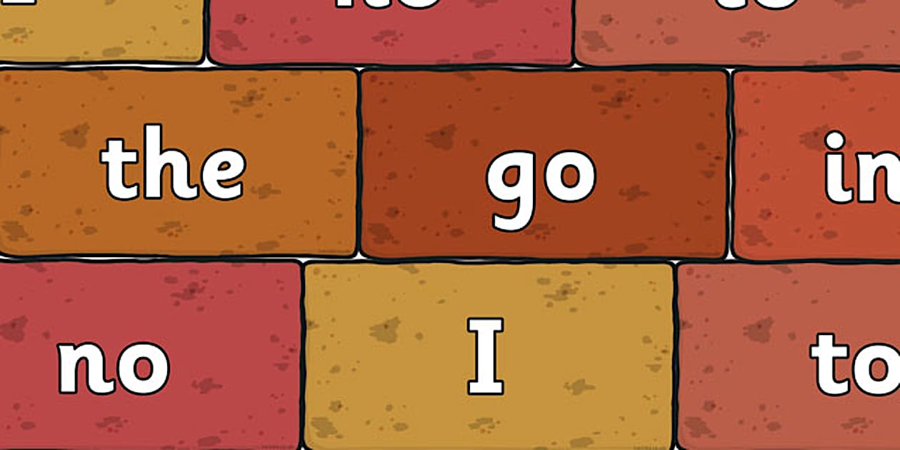 Editable Phase 2 Tricky Words on Bricks - Twinkl