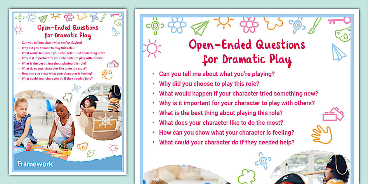 Open-Ended Questions for Dramatic Play (Teacher-Made)