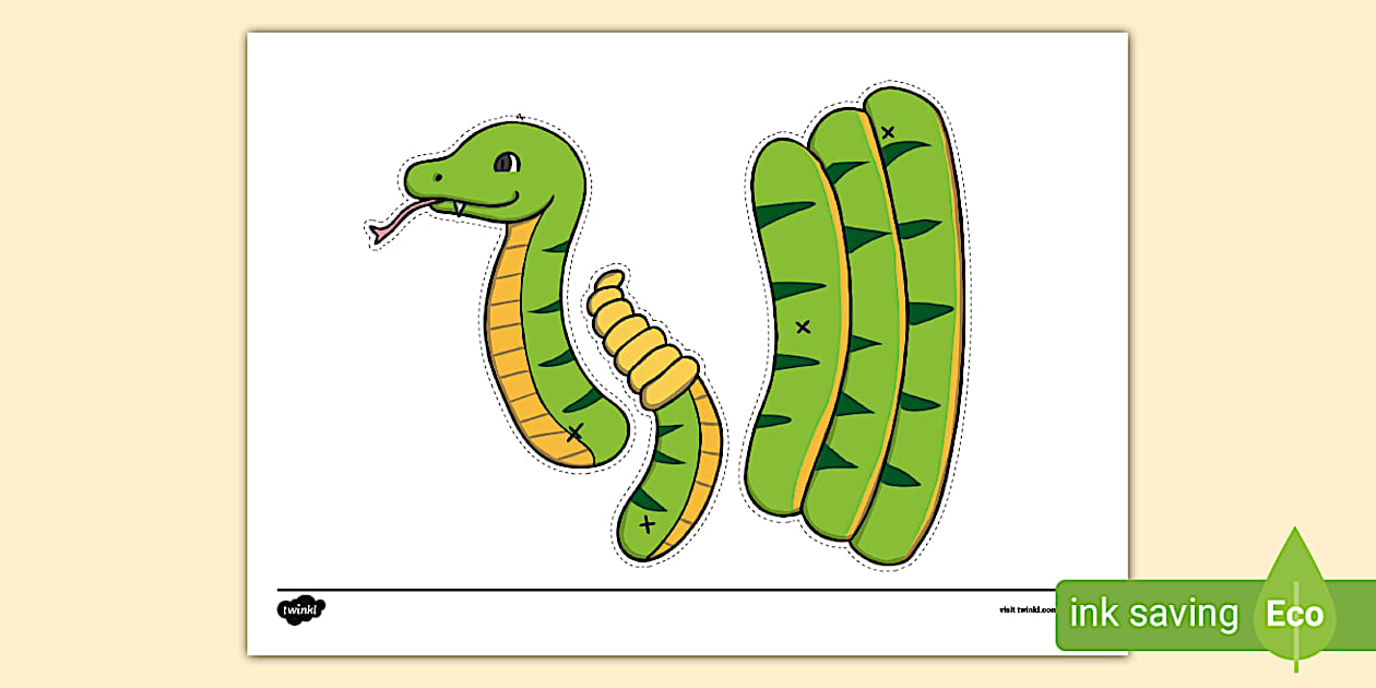 Split Pin Snake Activity (teacher made) - Twinkl