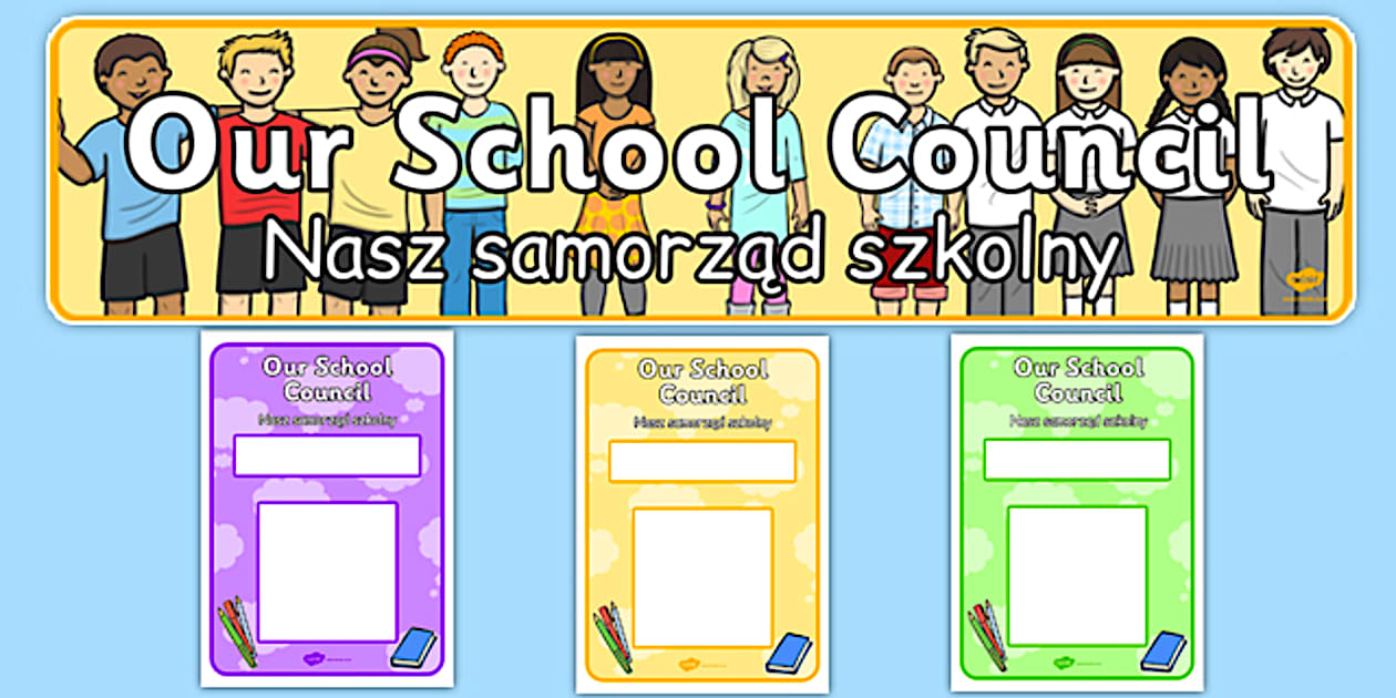 School Council Notice Board Pack Polish Translation - Twinkl