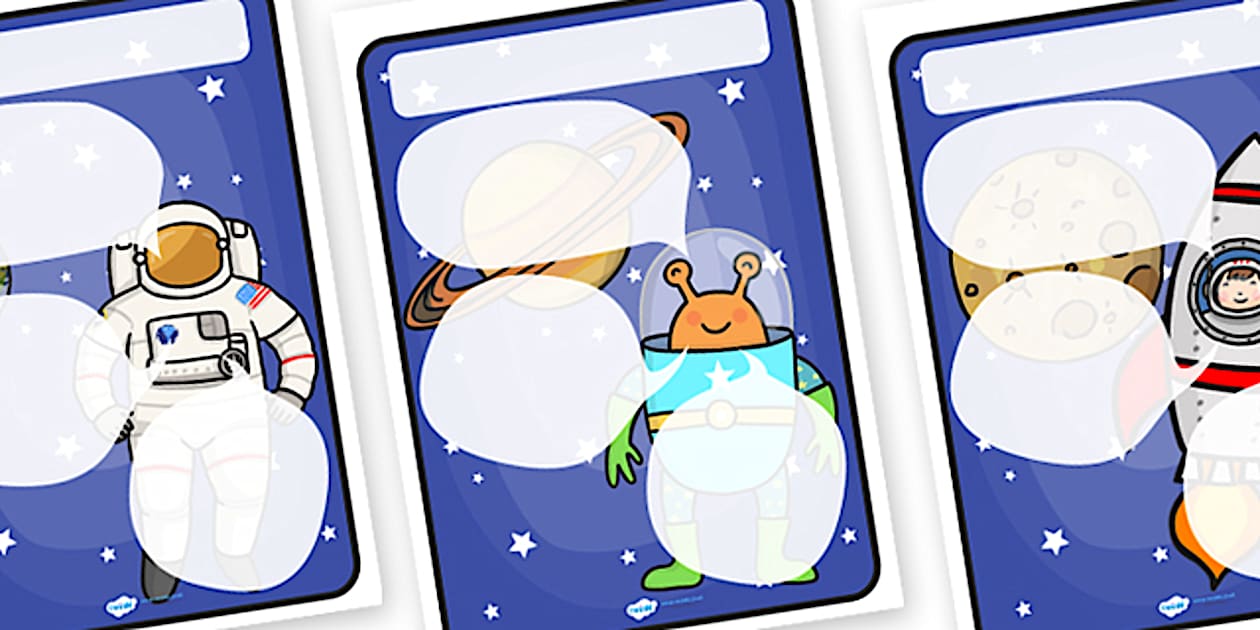 Editable Space Themed Target Posters Speech Bubbles - Twinkl