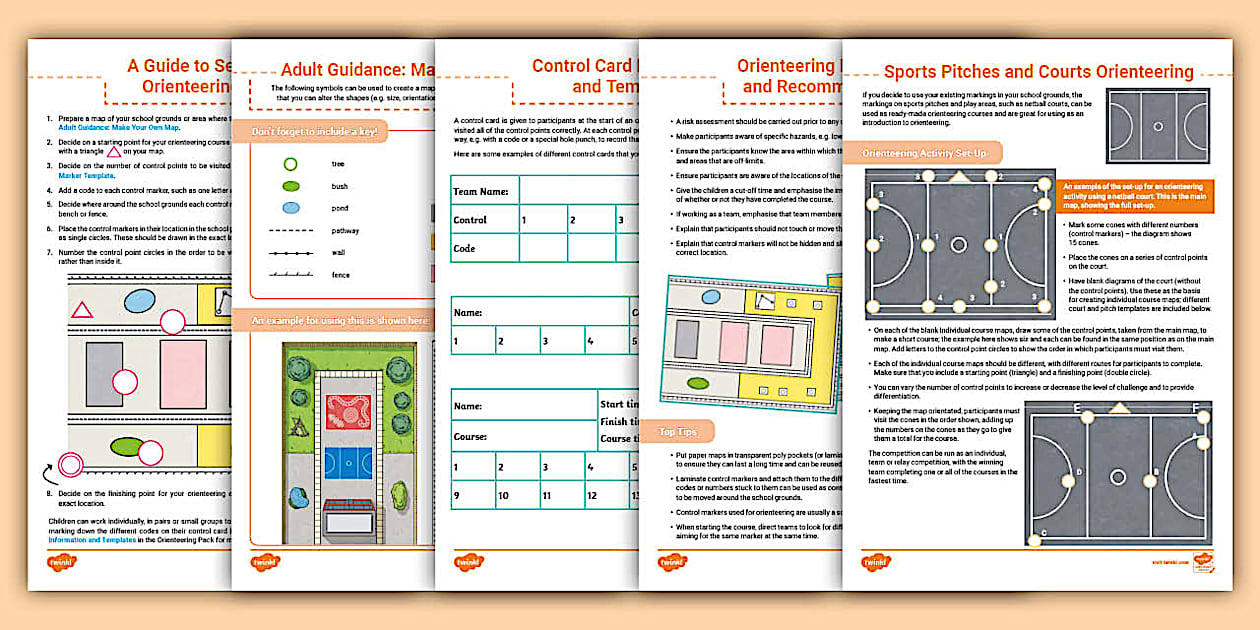 School Orienteering Pack OAA Netball Orienteering Activity