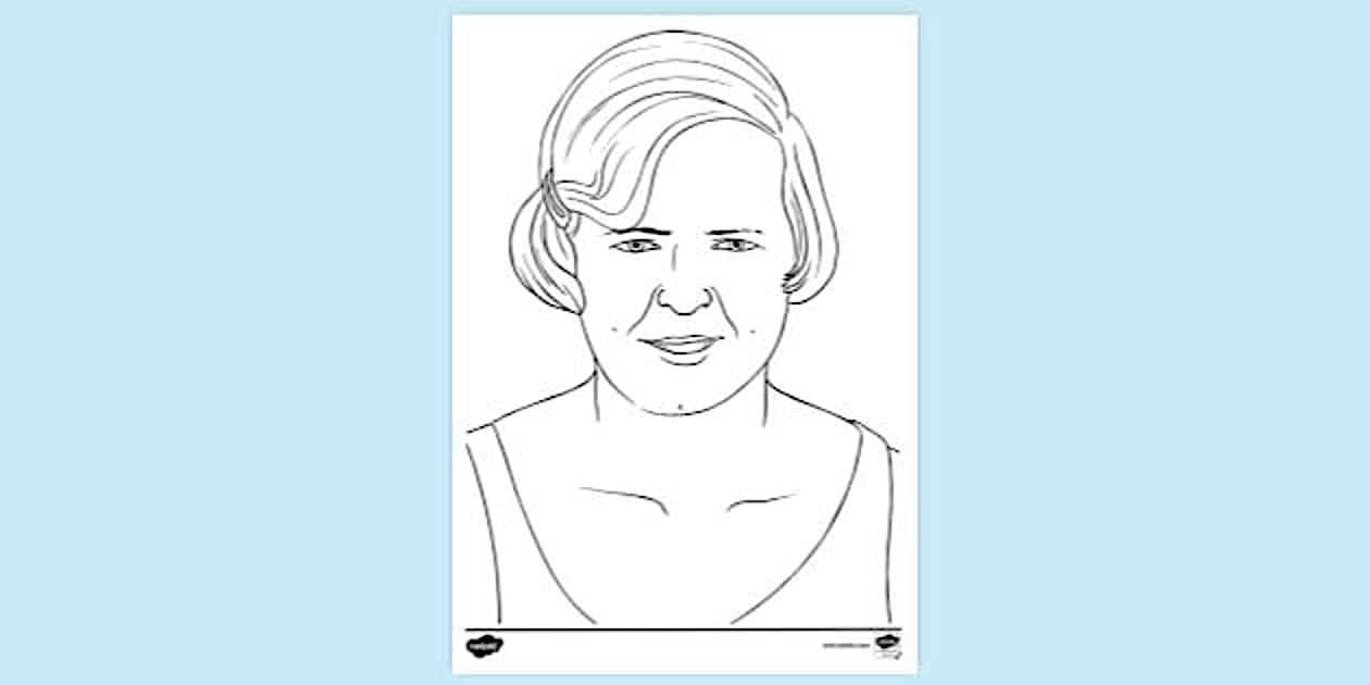 Gertrude Ederle Colouring Sheet | Colouring Sheets - Twinkl