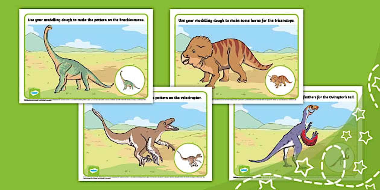 Dinosaur Modelling Dough Mats