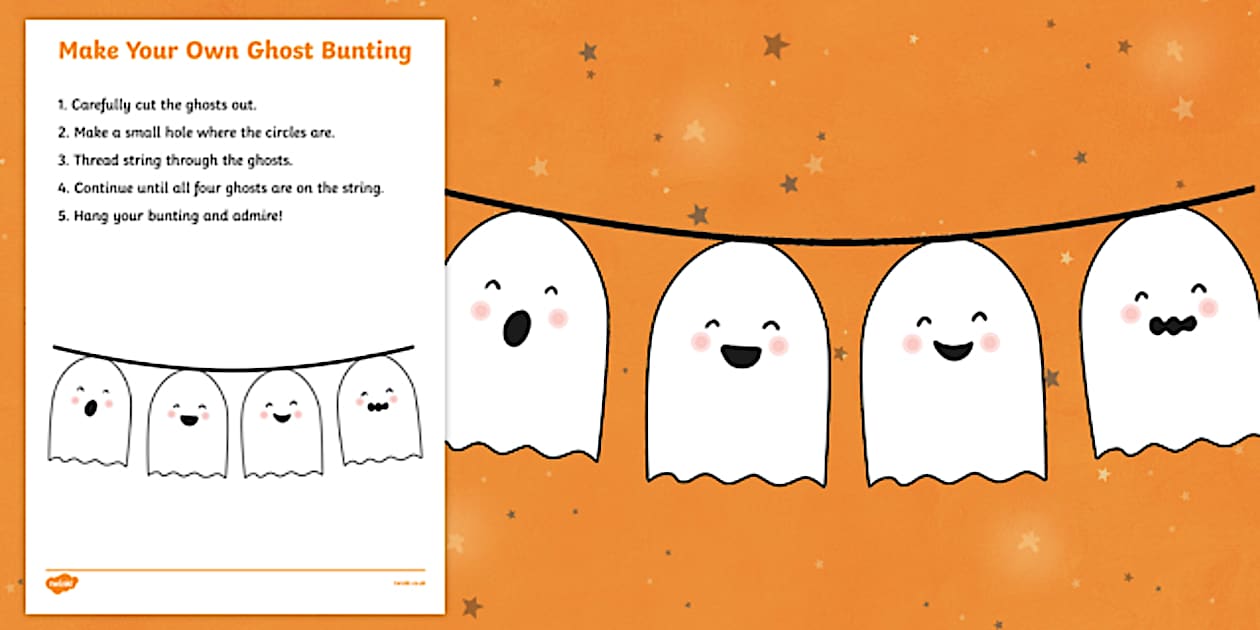 Halloween Ghost Bunting Activity | Halloween Decorations