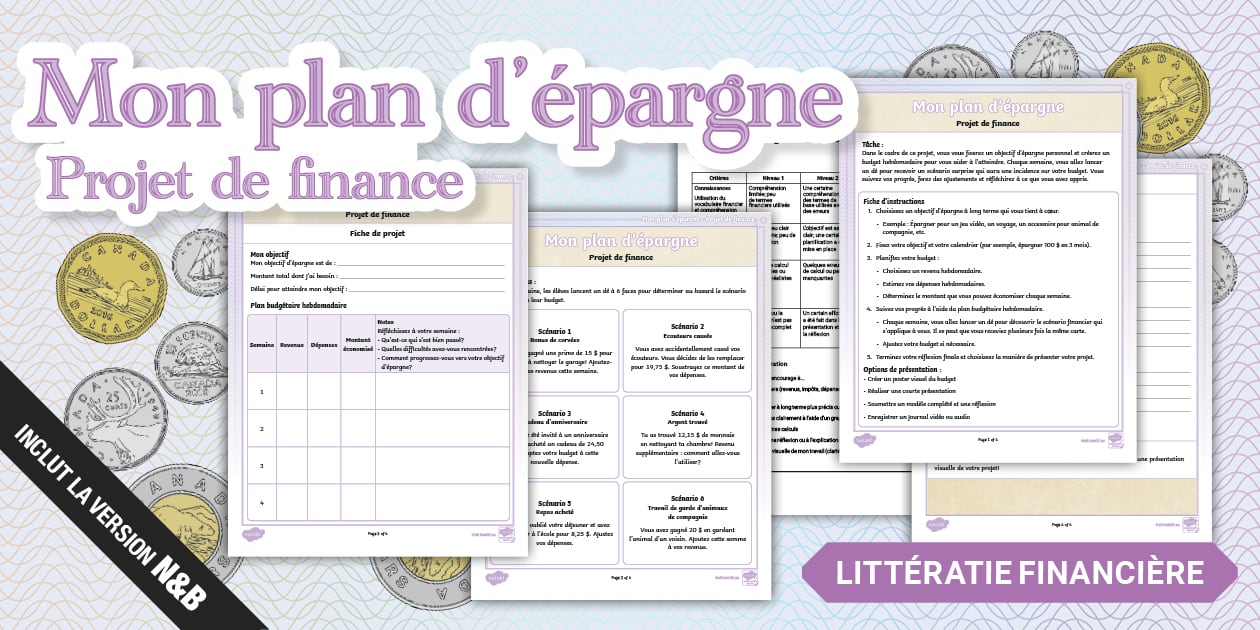 Finance Project: My Savings Goal Plan French