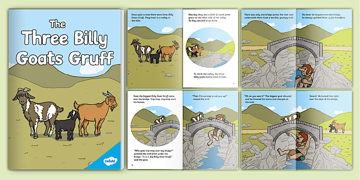 The Three Billy Goats Gruff eBook (teacher made) - Twinkl