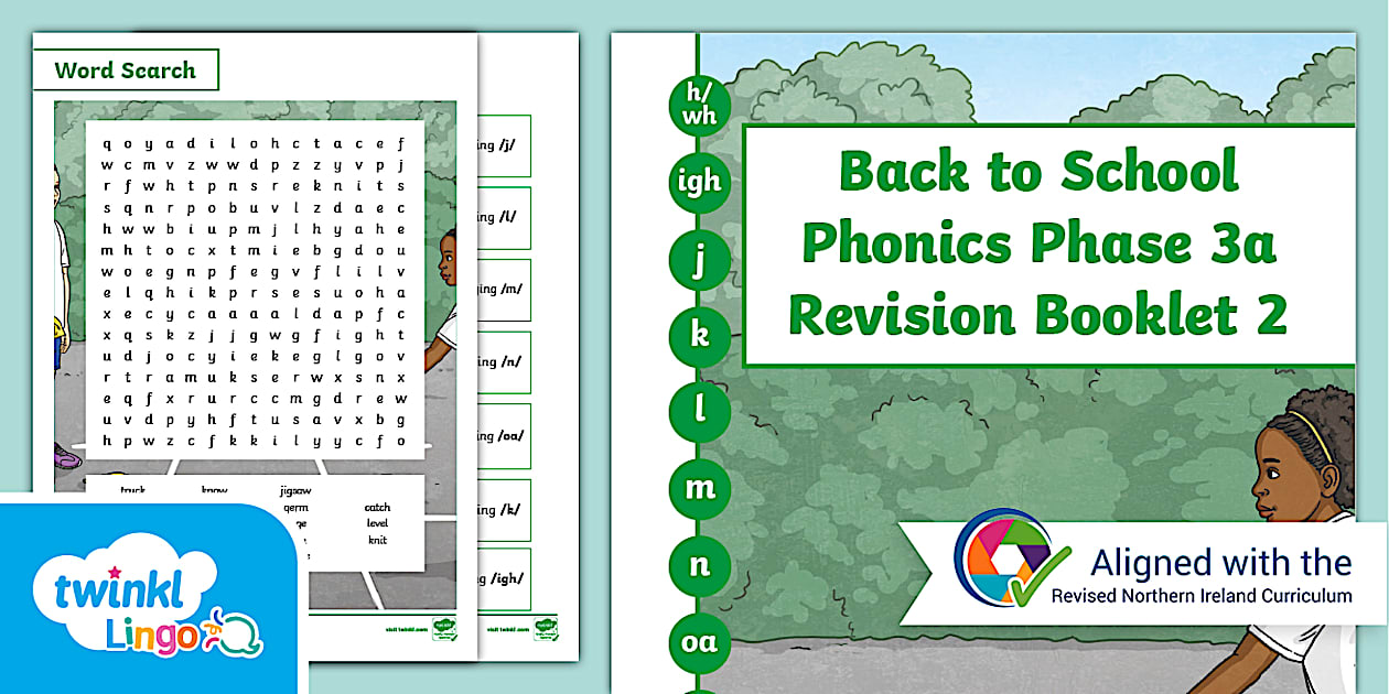 Back to School Phonics Phase 3a Revision Booklet 2 - Twinkl