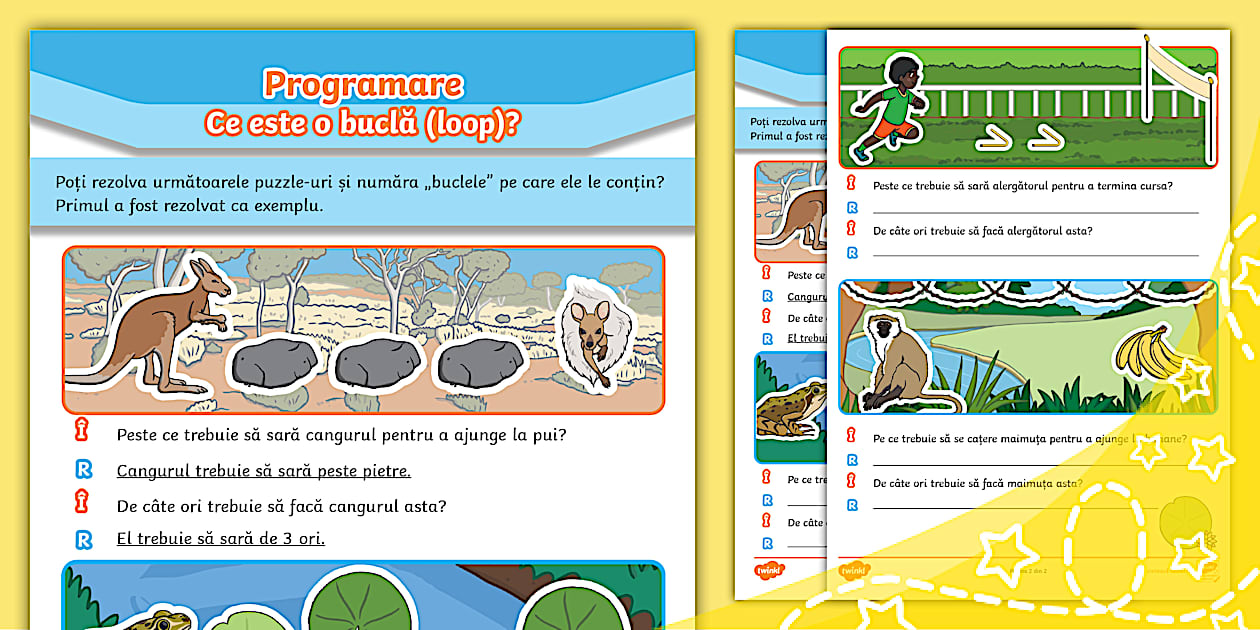 Programare: Ce este o buclă (loop)? – Fișă de activitate