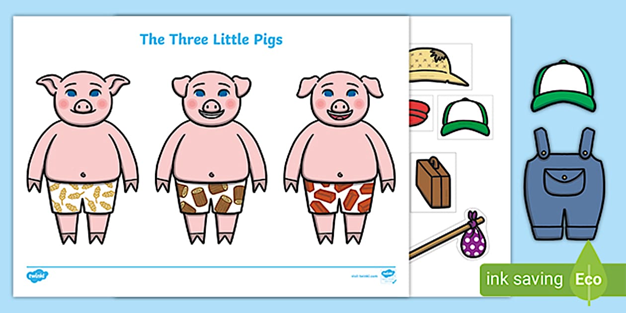 The Three Little Pigs Cutting Skills Activity (teacher made)