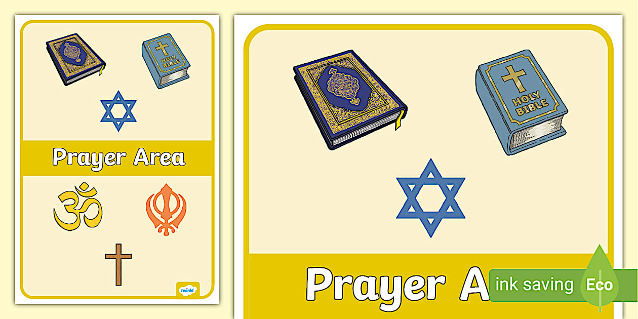 Prayer Area Display Poster, Prayer, Multi-Faith - Twinkl