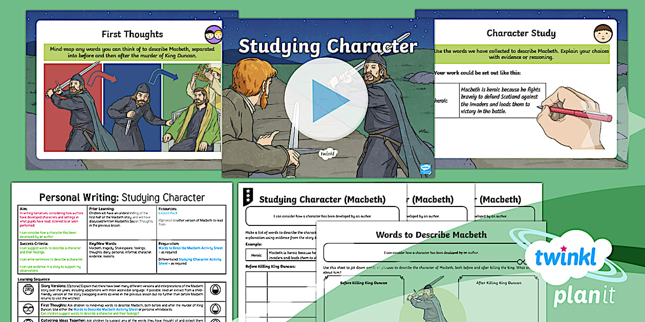 Significant Author: Macbeth: Personal Writing 2 Y6 Lesson Pack