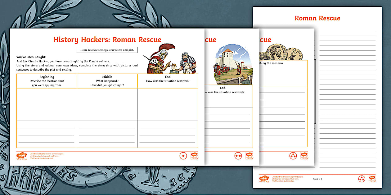 KS2 Ancient Romans Story Character, Setting and Plot Differentiated Writing