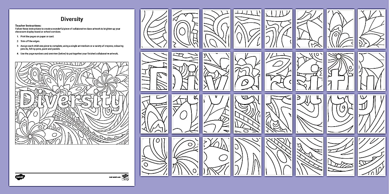 Diversity Collaborative Colouring (teacher made) - Twinkl