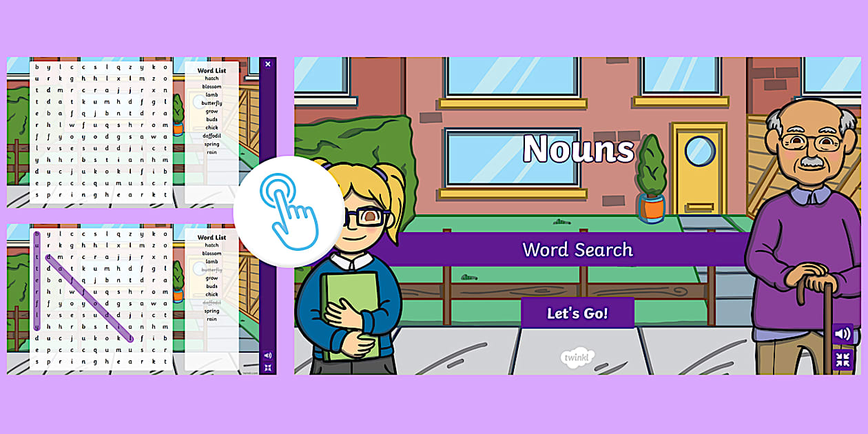 Common Noun Word Search | Interactive | Age 5–7 | Twinkl
