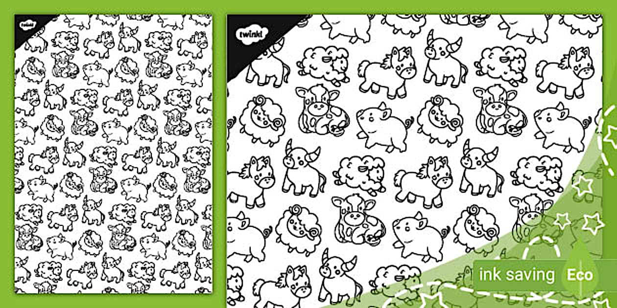 Farm Doodle Colouring Page (teacher made) - Twinkl