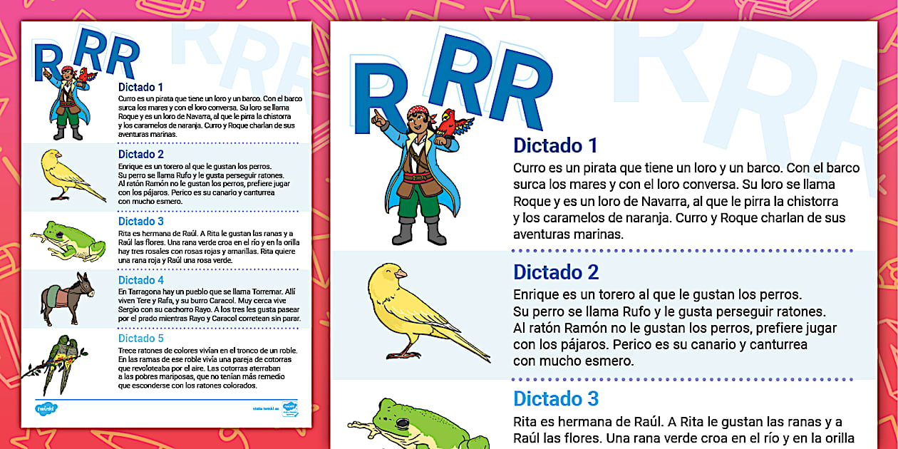 Dictados: Letras R y RR