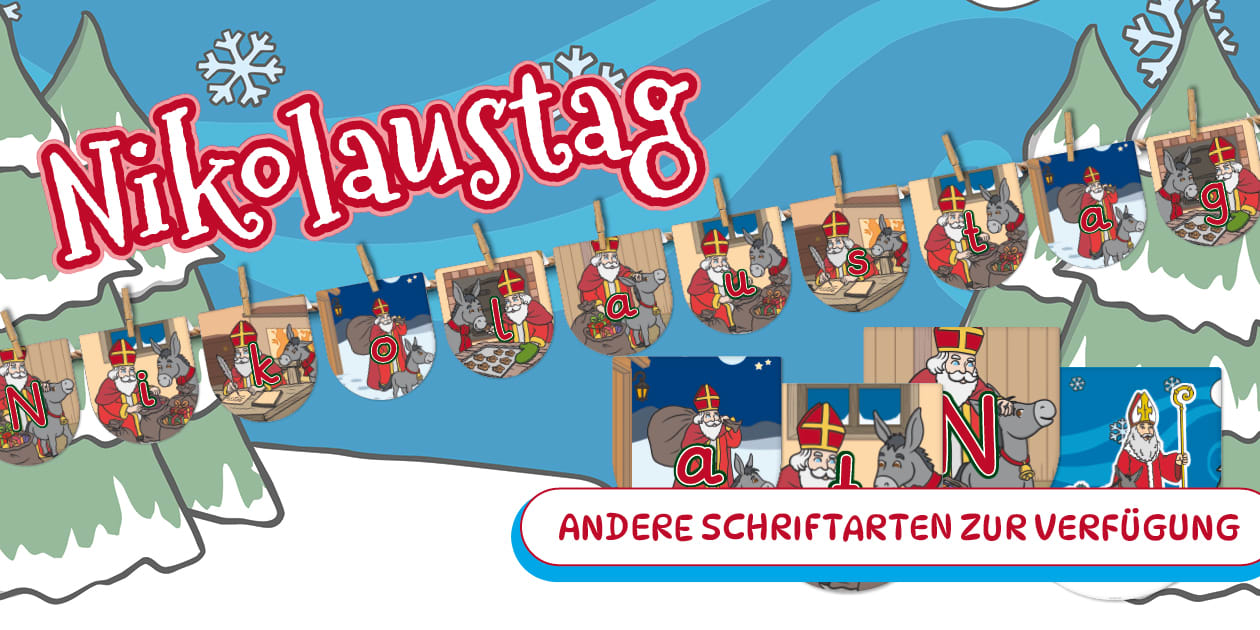 Nikolaustag - Wimpelkette - Twinkl Deutschland