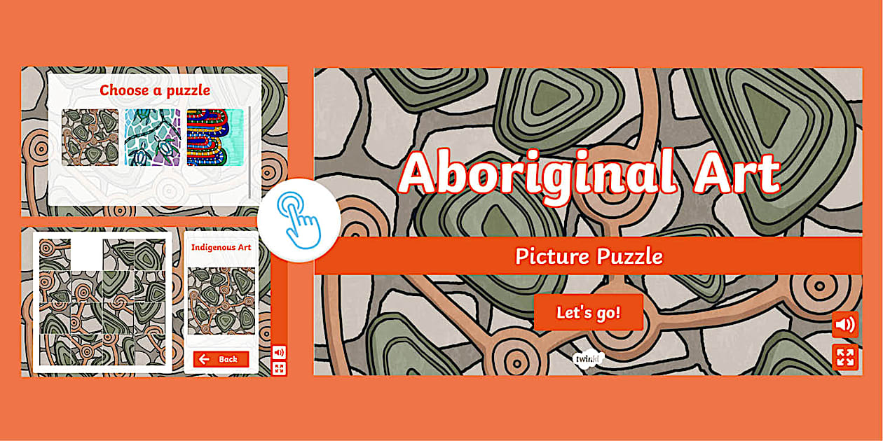 Aboriginal Art Interactive Slider Puzzle (teacher made)