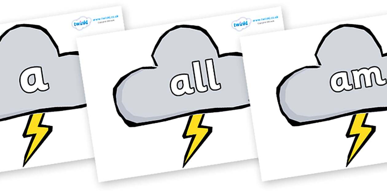 High Frequency Words - Foundation - on Stormy Weather Symbols