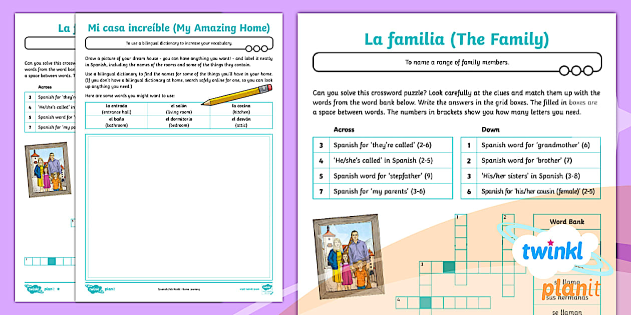 👉 PlanIt Year 5 Spanish Homework: My World (teacher made)