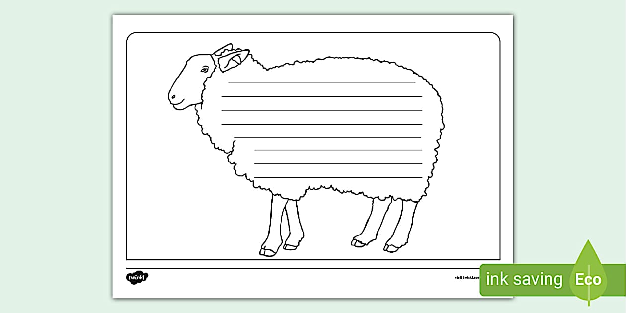 Sheep Writing Template (teacher made) - Twinkl