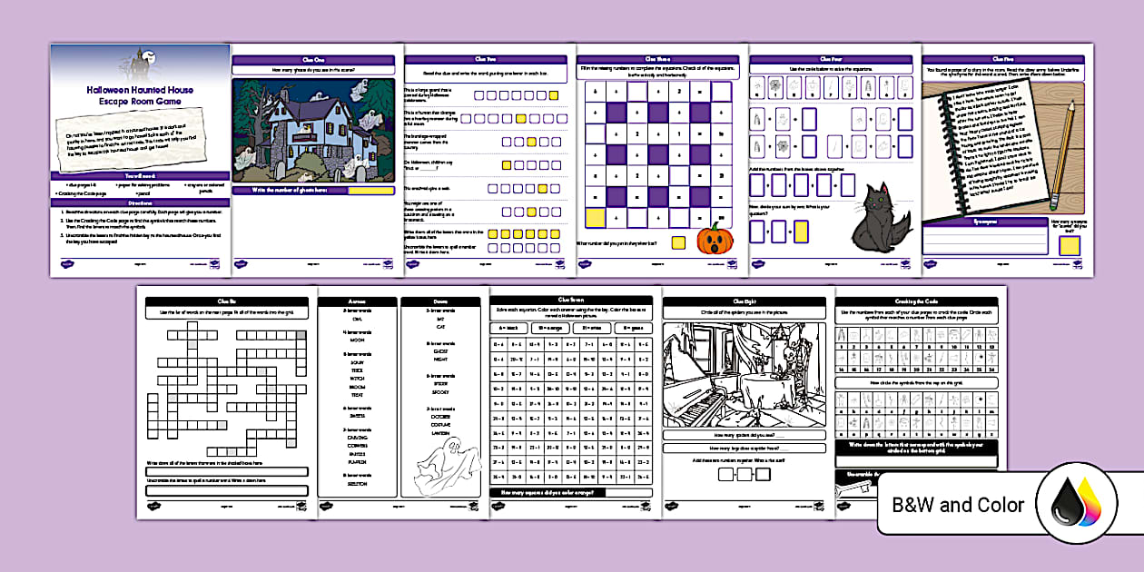 Spooky Haunted House Cross-Curricular Escape Room for 3rd-5th Grade